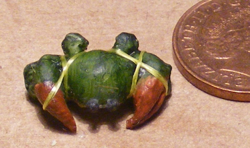 Dolls House Miniature Shell Fish And Crabs