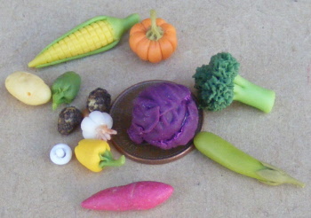 Hand Made Dolls House Miniature Vegetables